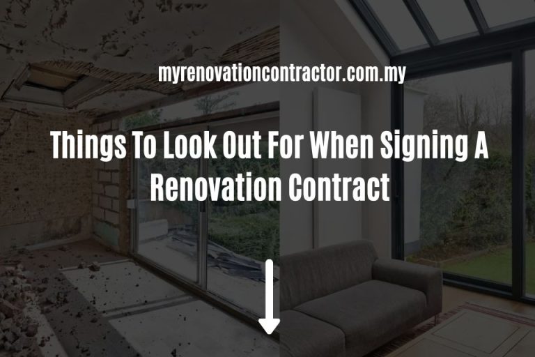 Things To Look Out For When Signing A Renovation Contract